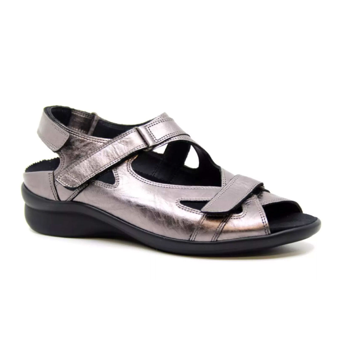 Durea Diana Backstrap Sandal (Women) - Pewter Metallic – The Heel Shoe ...