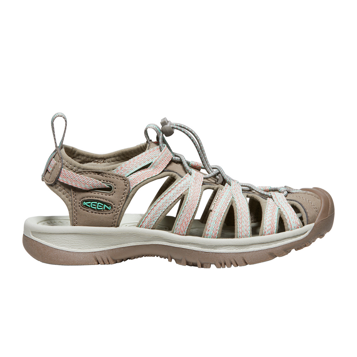 Keen Whisper Active Sandal (Women) - Taupe/Coral – The Heel Shoe Fitters